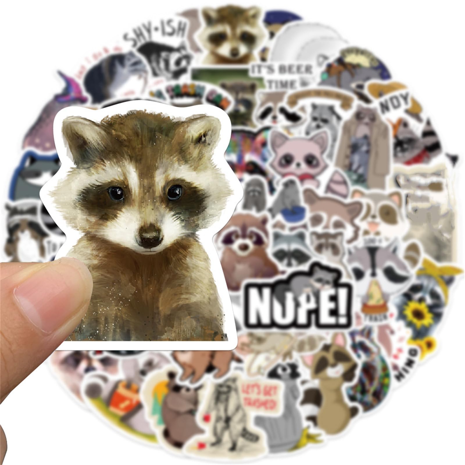 Mua 50Pcs Kawaii Stickers, Cartoon Raccoon Stickers Cute Stickers Pack ...