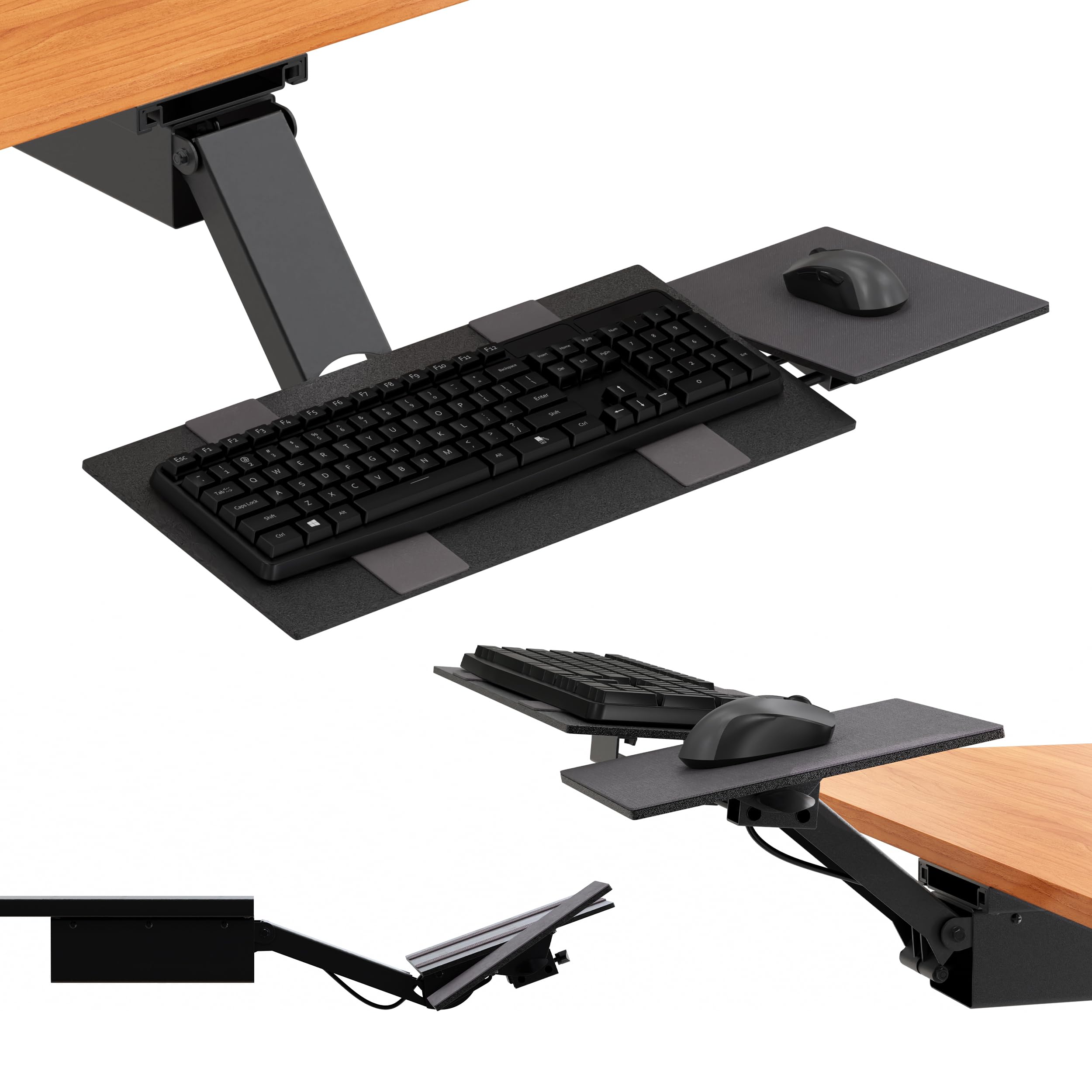 Uncaged Ergonomics KT2-b Under-Desk Adjustable Height & Angle Sit to ...