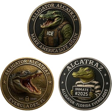 Alligator Alcatraz Challenge Coin Alligator Alcatraz SVG, Funny ...