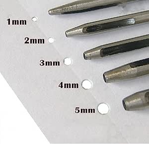 5 Size Craft Mini Hole Punches Die For Leather Craft, Paper Craft ...