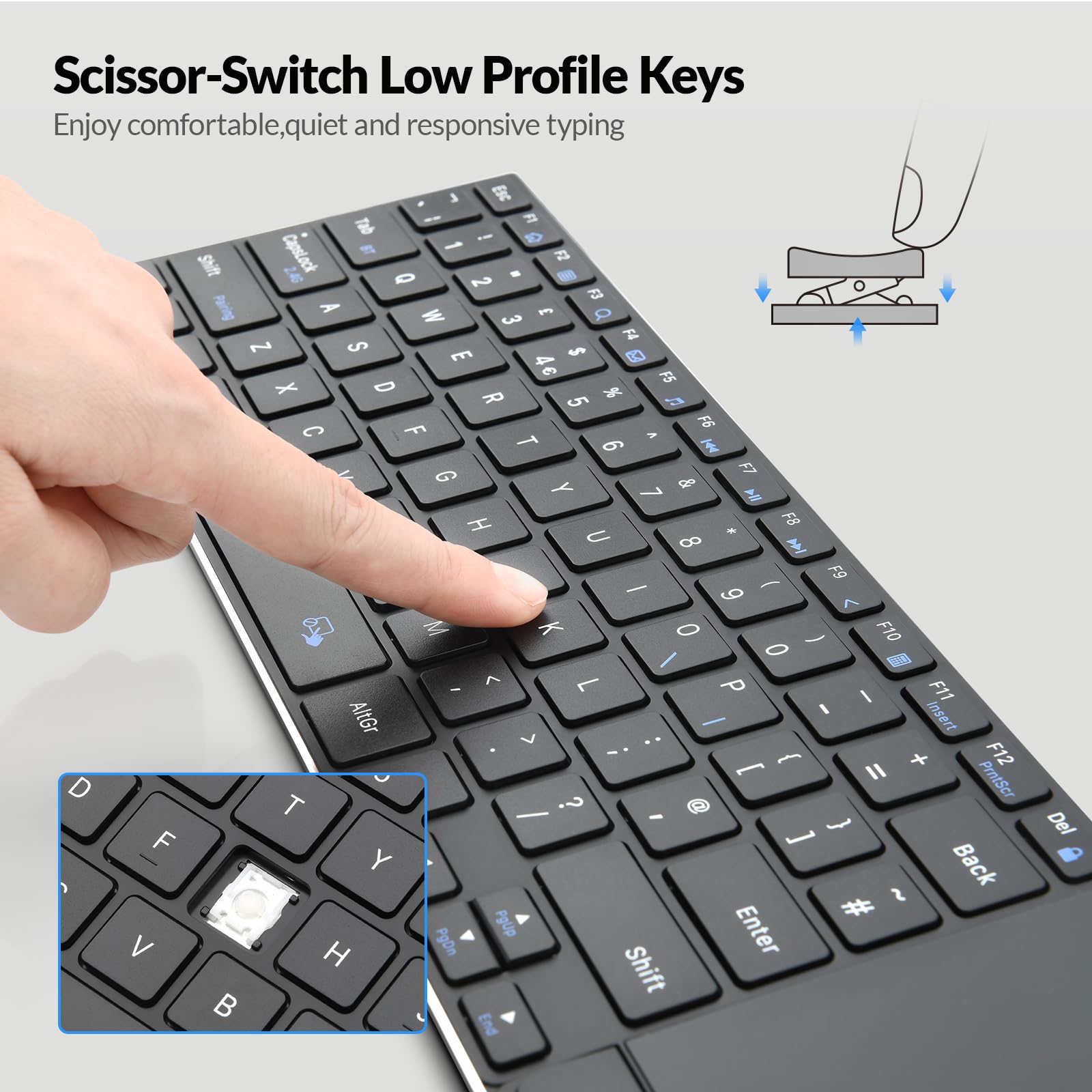 Mua Wireless Keyboard with Trackpad,Bluetooth Keyboard&2.4G Wireless ...