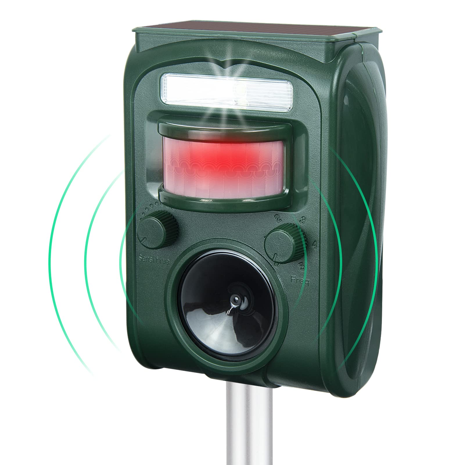 PGFIT Ultrasonic Pest Repellent,Solar Animal Repeller,Outdoor Cat ...