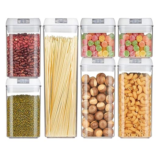 Airtight Food Storage Containers Set, Kitchen Storage And Pantry ...