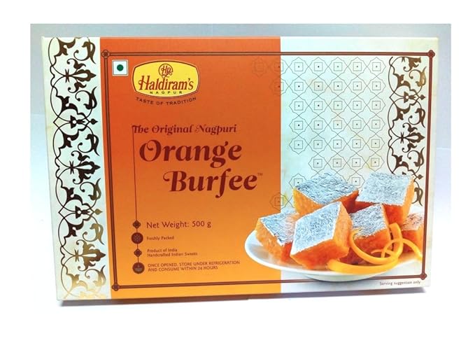 Haldiram's Nagpur Orange Burfee - 500 Grams (Pack of 1): Amazon.in ...