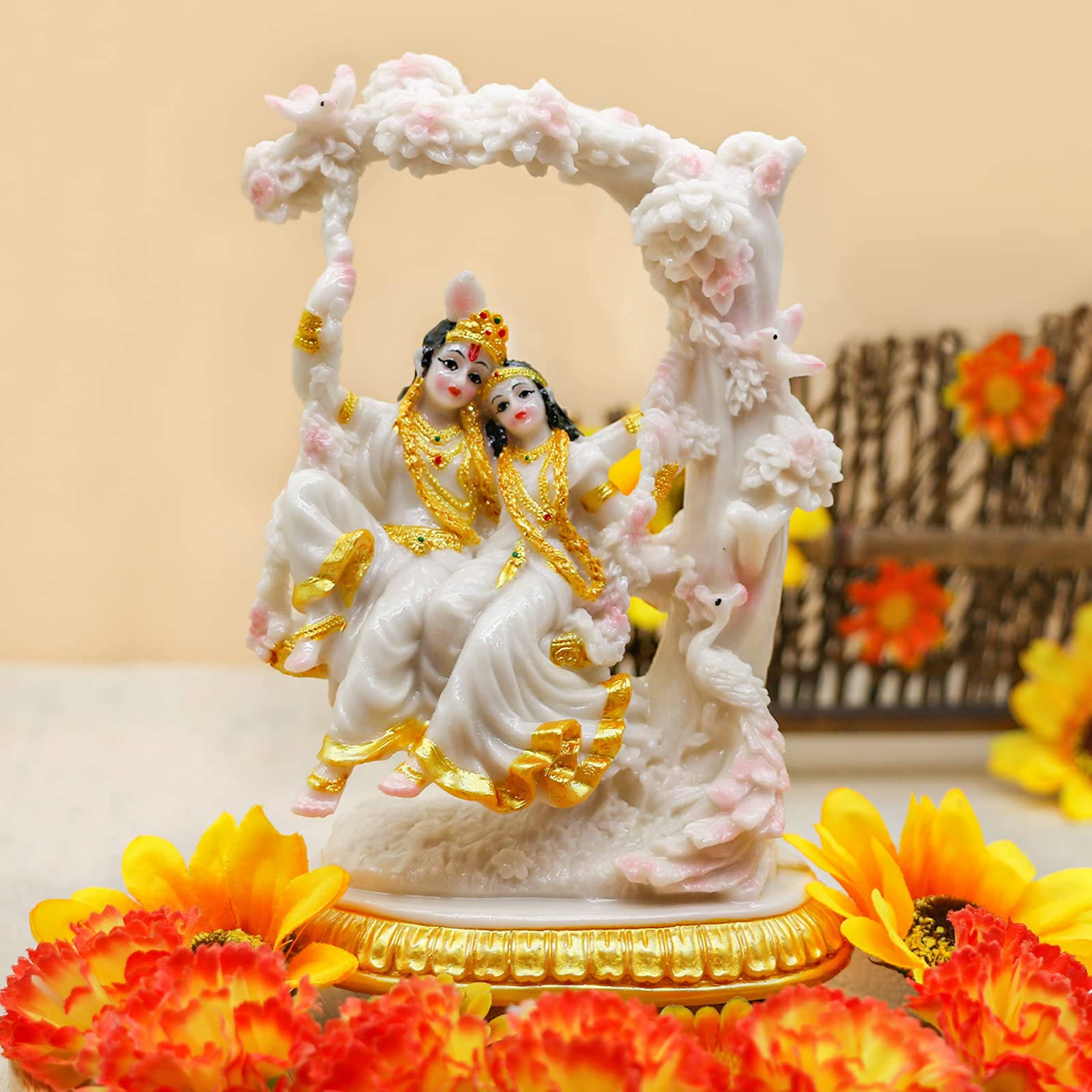 Mua alikiki Indian God Radha Krishna Statue- 6.7”H India Idol Radha ...