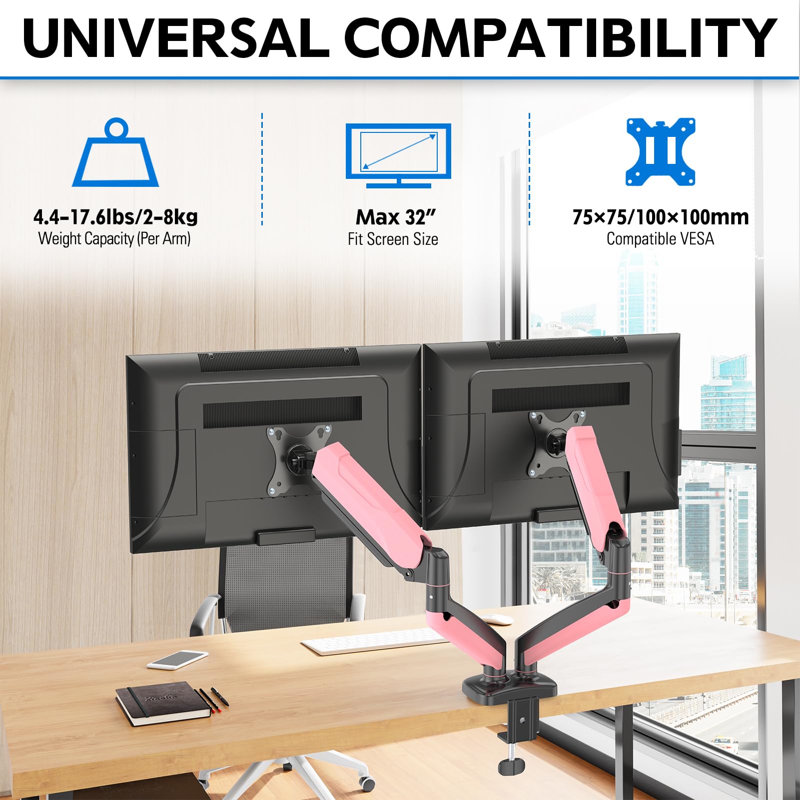 Mua MOUNTUP Dual Monitor Stand, Fully Adjustable Gas Spring Dual ...