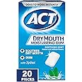 Amazon.com: ACT Dry Mouth Moisturizing Gum, 20 Pieces, With Xylitol ...