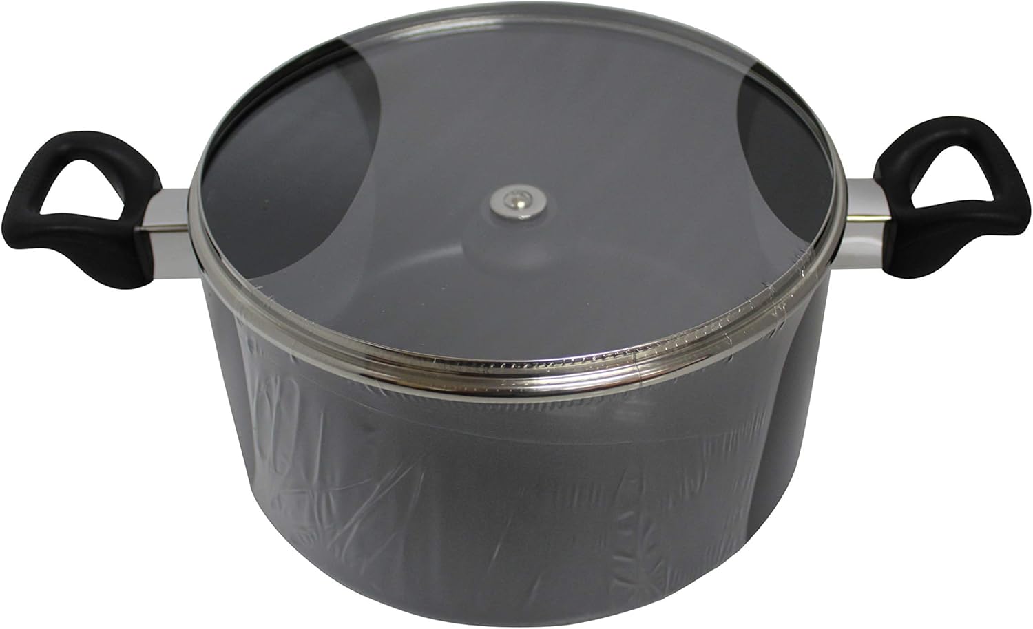 Mirro 47008 Get A Grip Nonstick Stockpot with Glass Lid Cover Cookware ...