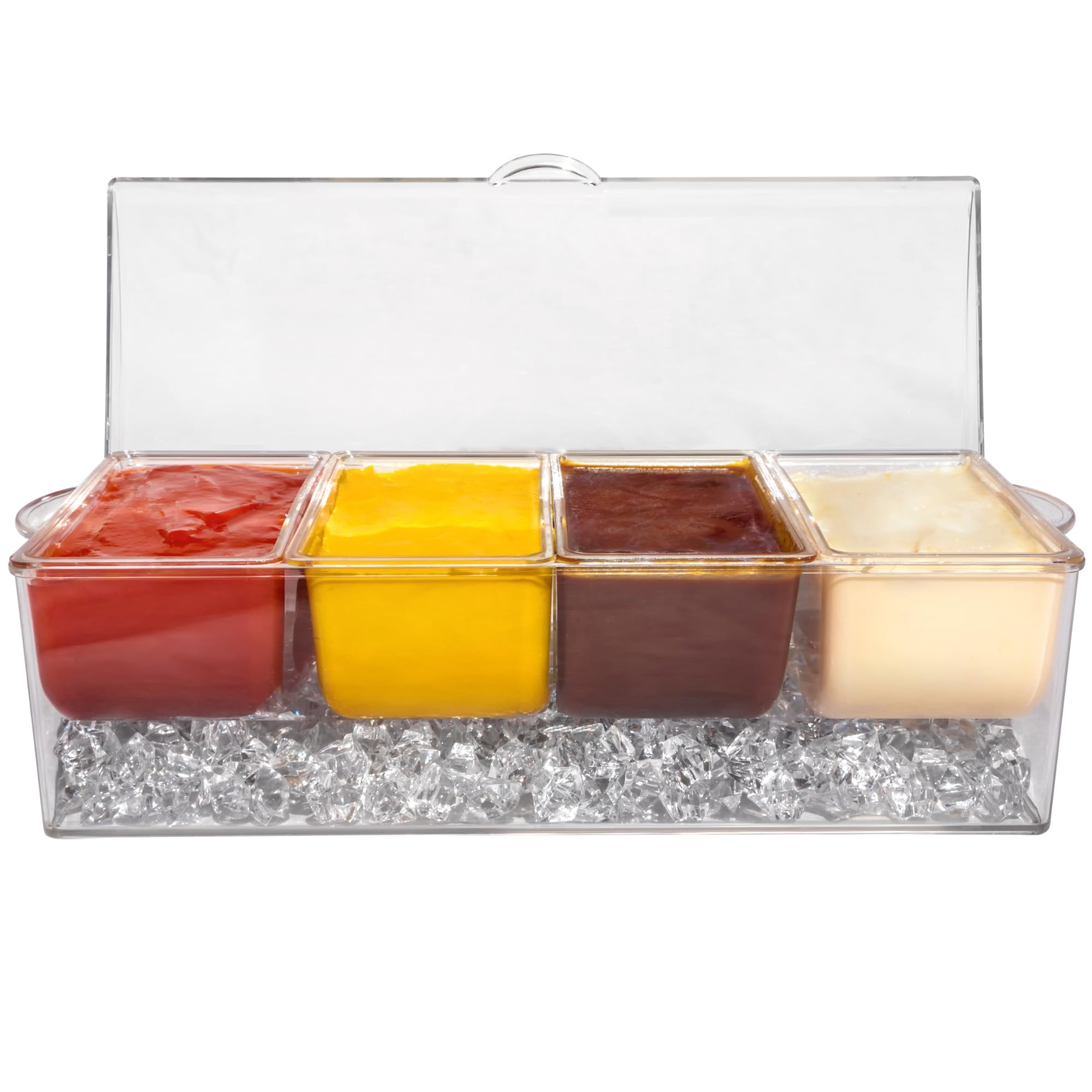 Mua Ice Chilled 4 Compartment Condiment Server Caddy - Serving Tray ...