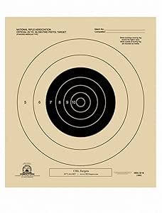 Amazon.com : 25 Yard Slow Fire Pistol Target, Official NRA Target B-16 ...