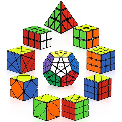 Roxenda Speed Cubes, [10 Pack] Speed Cube Set - 2x2x2 3x3x3 2x2x3 ...