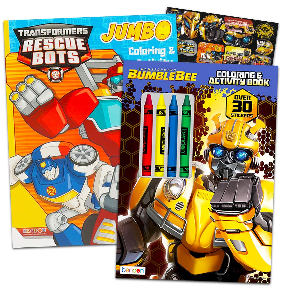 Buy Transformers Rescue Bots Coloring and Activity Book Set (2 Books ...