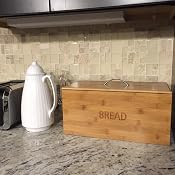 Amazon.com: Pure Bamboo Modern Bread Box with Tight-Seal Magnetic Door ...