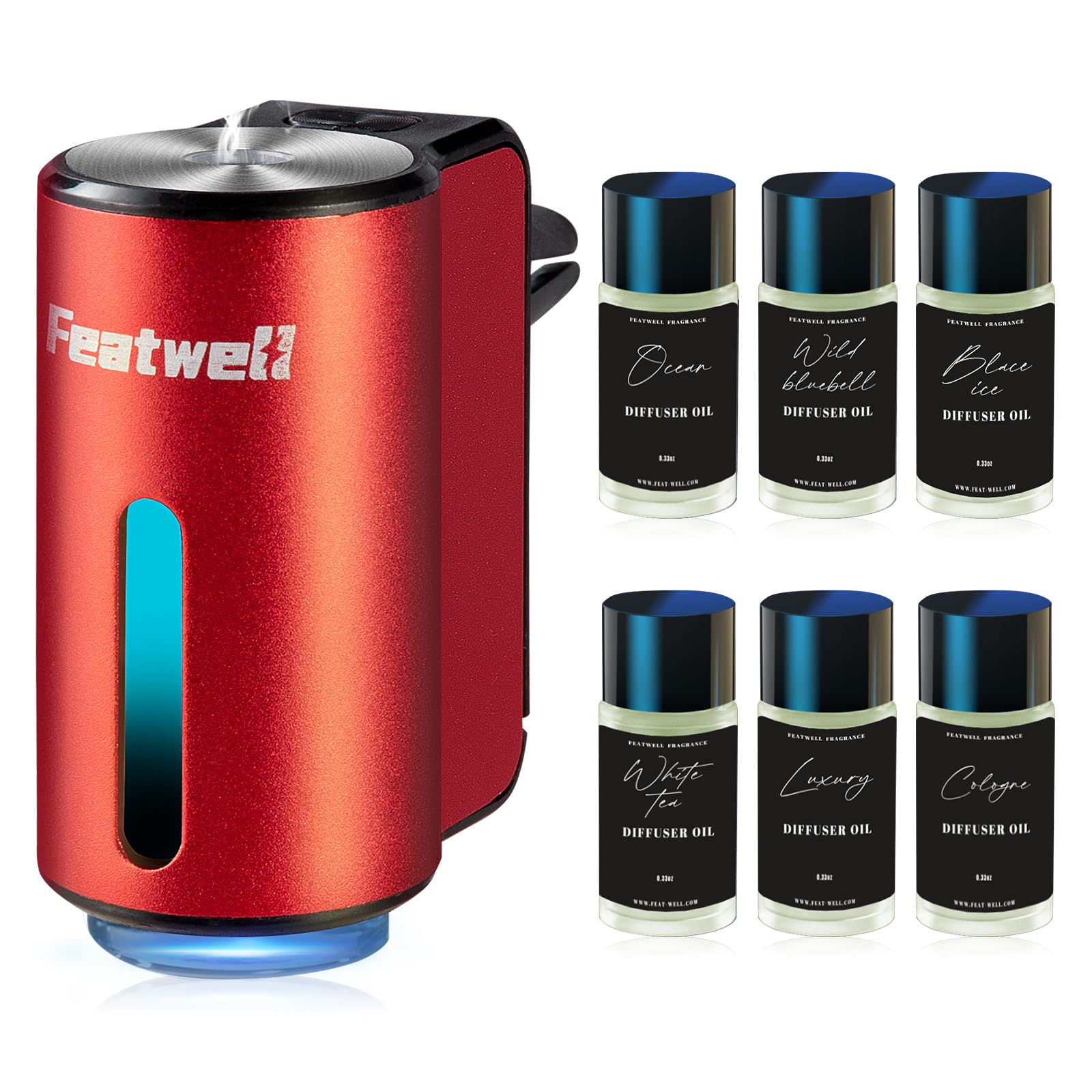 Featwell Car Air Freshener, Three Adjustable Modes Intelligent Car ...