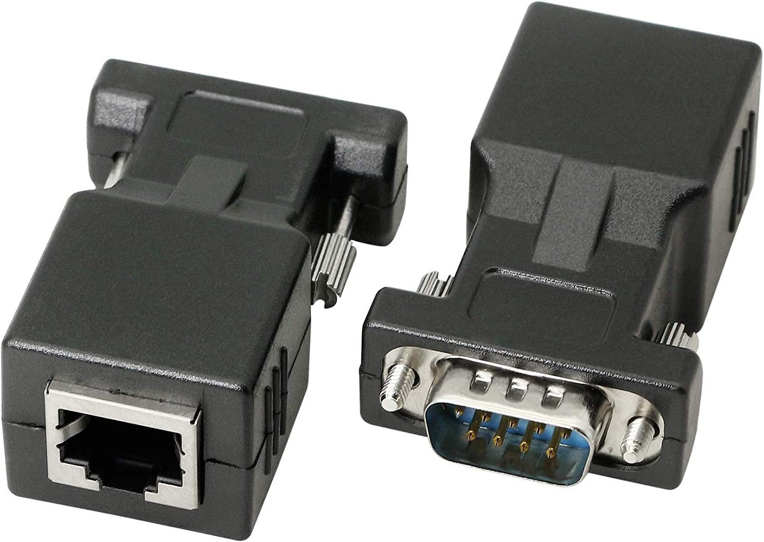CAT5 Serial Adapter DB9 RS232 To RJ45 Extender - 2-Pack Serial Port To ...