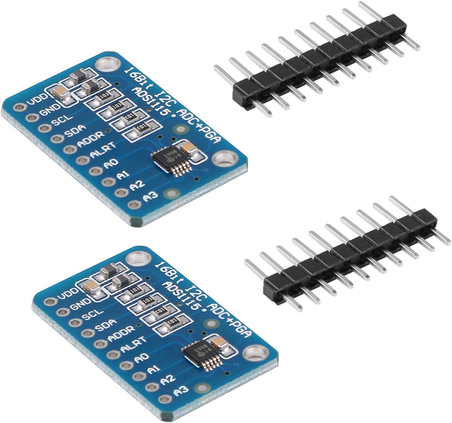 2pcs ADS1115 16 Bits 4 Channel Analog-to-Digital ADC PGA Converter with ...