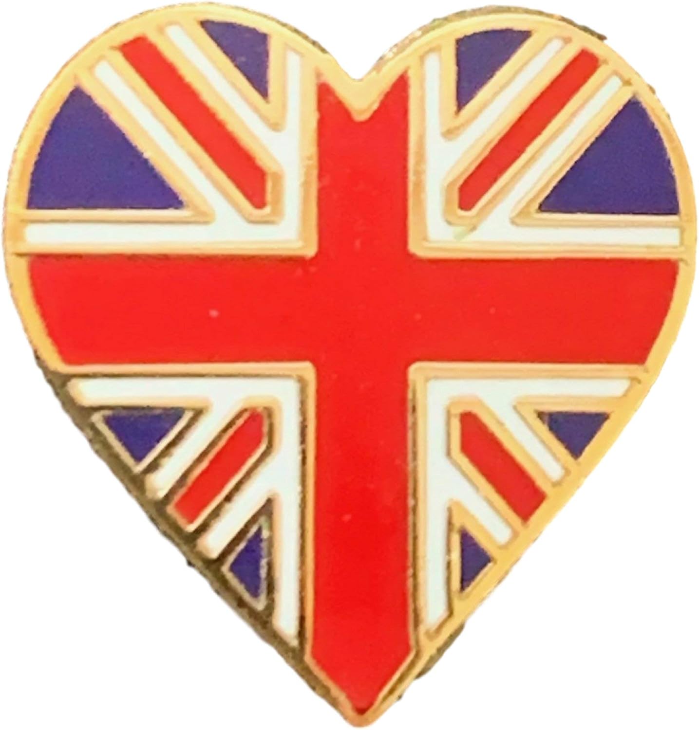 Union Jack Love Heart Flag Pin Badge: Amazon.co.uk: Kitchen & Home