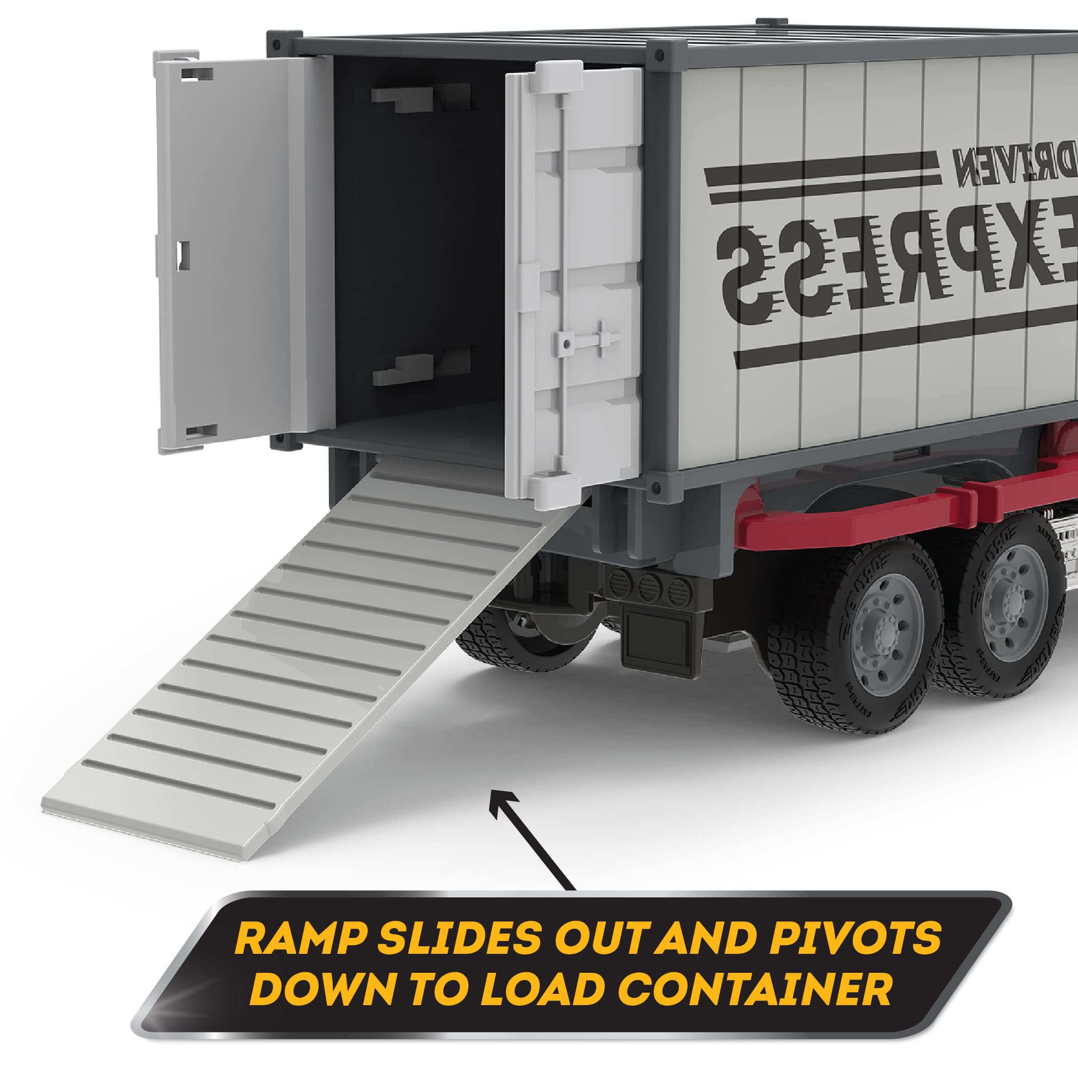 Mua Driven by Battat – Micro 1:24 Scale – Toy Container Truck with ...