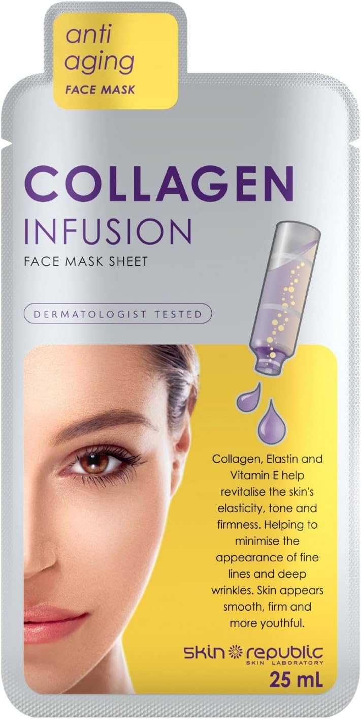 Skin Republic Collagen Infusion Face Mask 25 ml – Pack of 10 – BigaMart