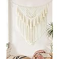 Amazon.com: Jakalin Macrame Wall Hanging 31" Wx 39" L Ivory Small Macrame Wall Decor Boho ...