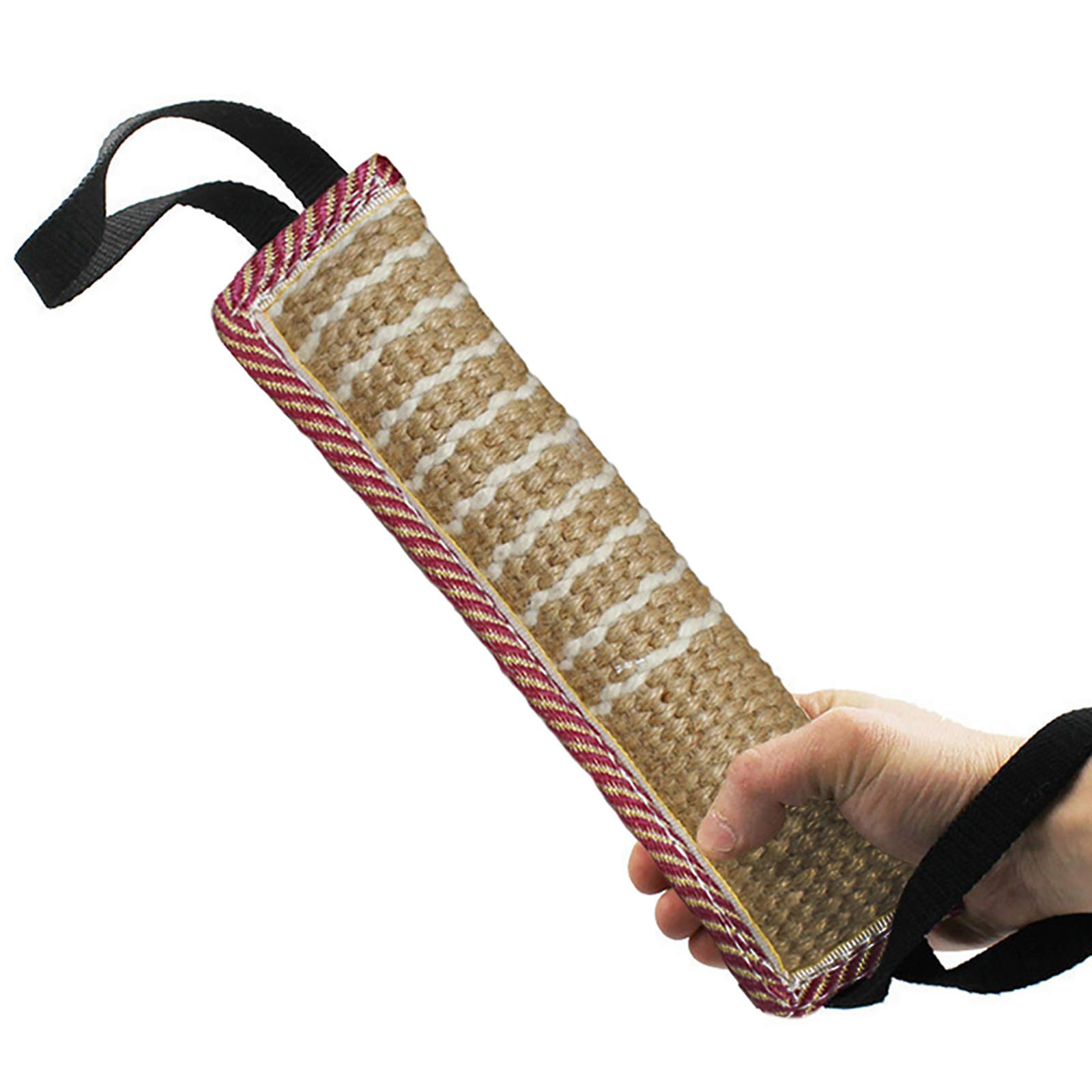 Dog Tug Toy |Tug of War Dog Toy |Jute Bite Pillow with 2 Handles for ...
