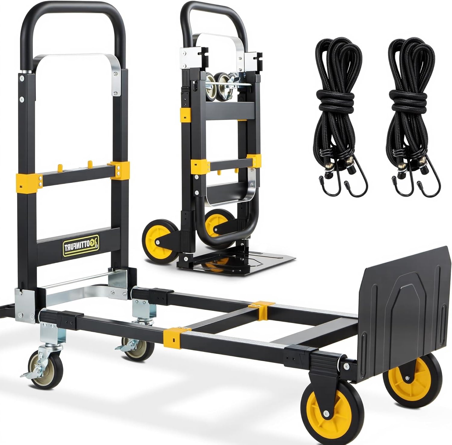 New Upgrated Convertible Hand Truck Dolly 3-in-1, Heavy Duty Hand Dolly ...
