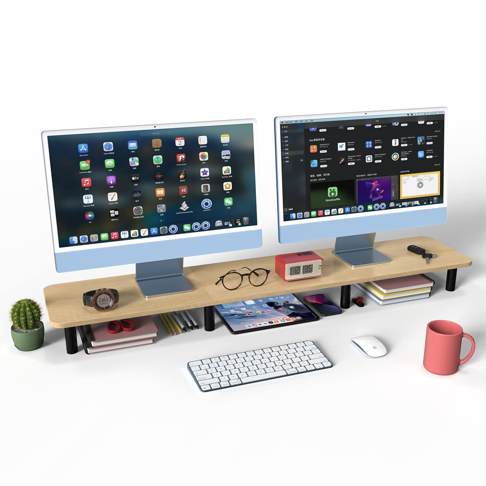 Mua WEGASTU Large Extra Long Monitor Stand Riser 43.7in ,Dual Monitor ...