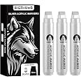 Amazon.com: BIGTHUMB 3 Pcs Silver Jumbo Permanent Markers: 15mm Wide ...