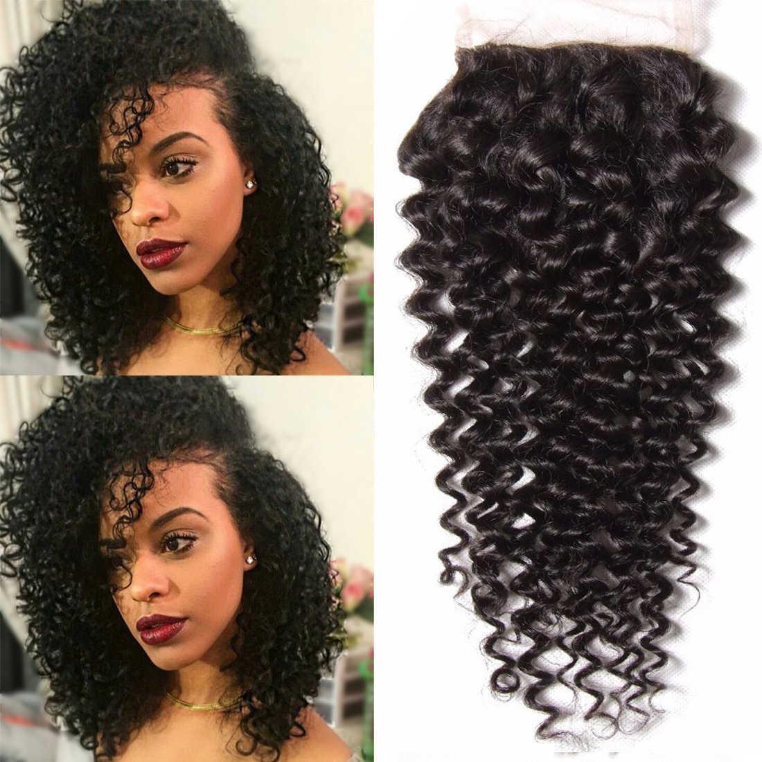 Amazon.com: Jolia 8A Brazilian Curly Hair Weave 3 bundles a lot Thick ...