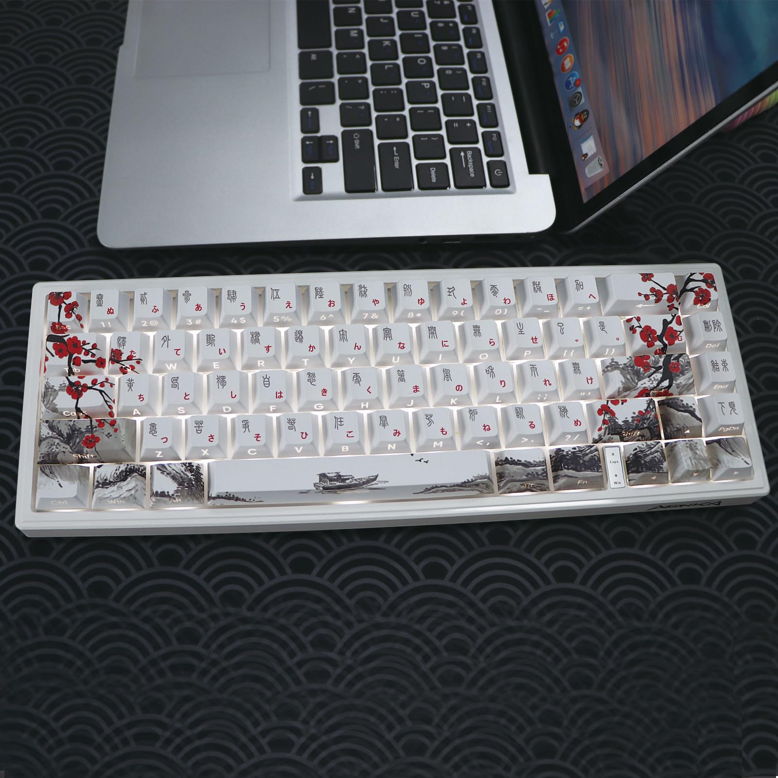 Mua JSJT PBT Japanese Keycaps-Side Printed Keycap Set Double Shot Shine ...