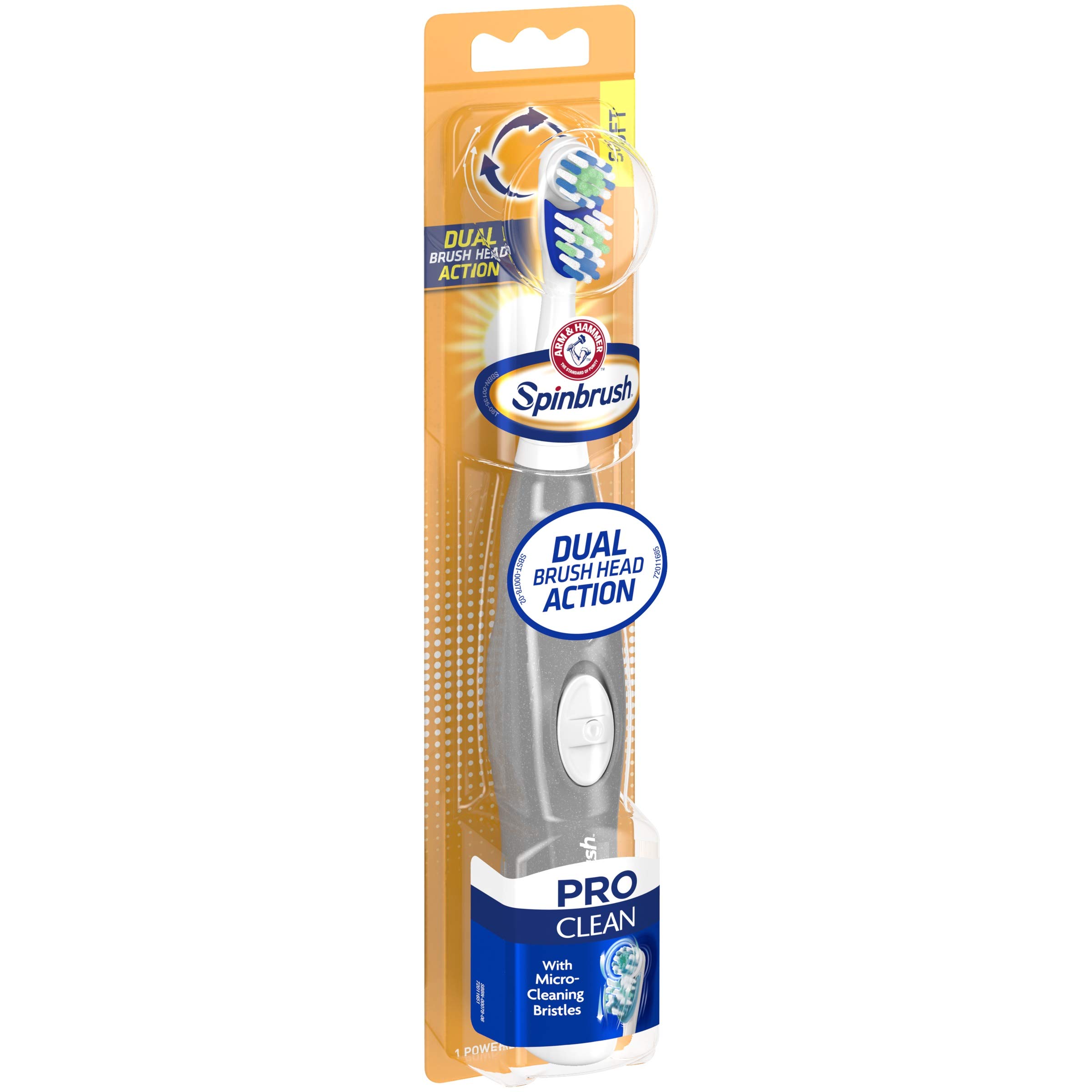 Spinbrush PRO CLEAN Battery Powered Toothbrush, Soft Bristles, 1 Count ...