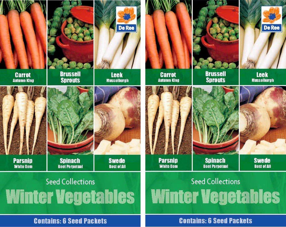 Winter Vegetables Seed Collections, 6 Vegetable Varieties (2): Amazon ...
