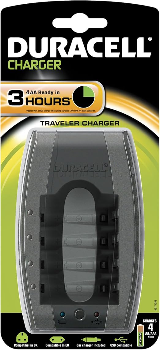 Duracell CEF23 Traveller Battery Charger with USB: Amazon.co.uk ...