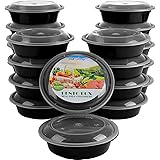 Amazon.com: Misc Home [20 Pack] 32 Oz Two Compartment Meal Prep ...