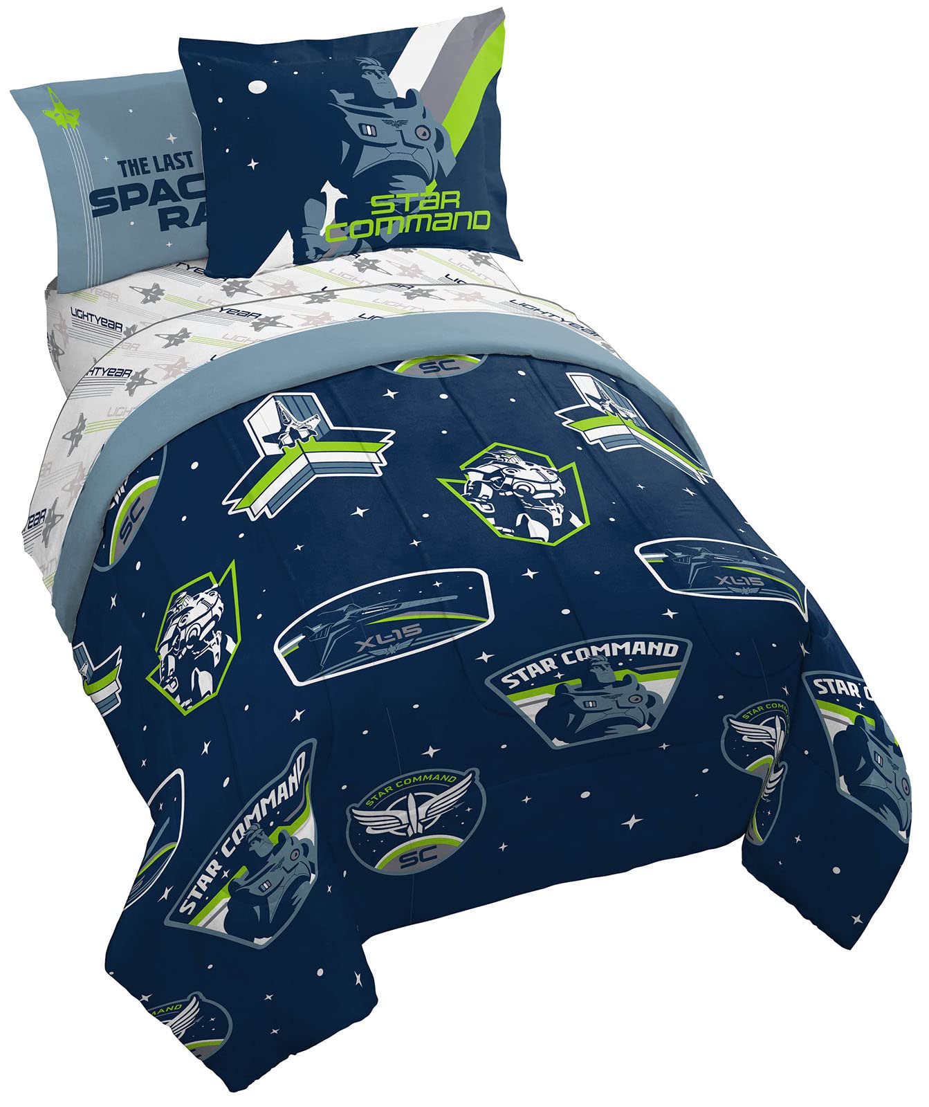 Jay Franco Disney Pixar Lightyear Space Command 5 Piece Twin Size Bed ...