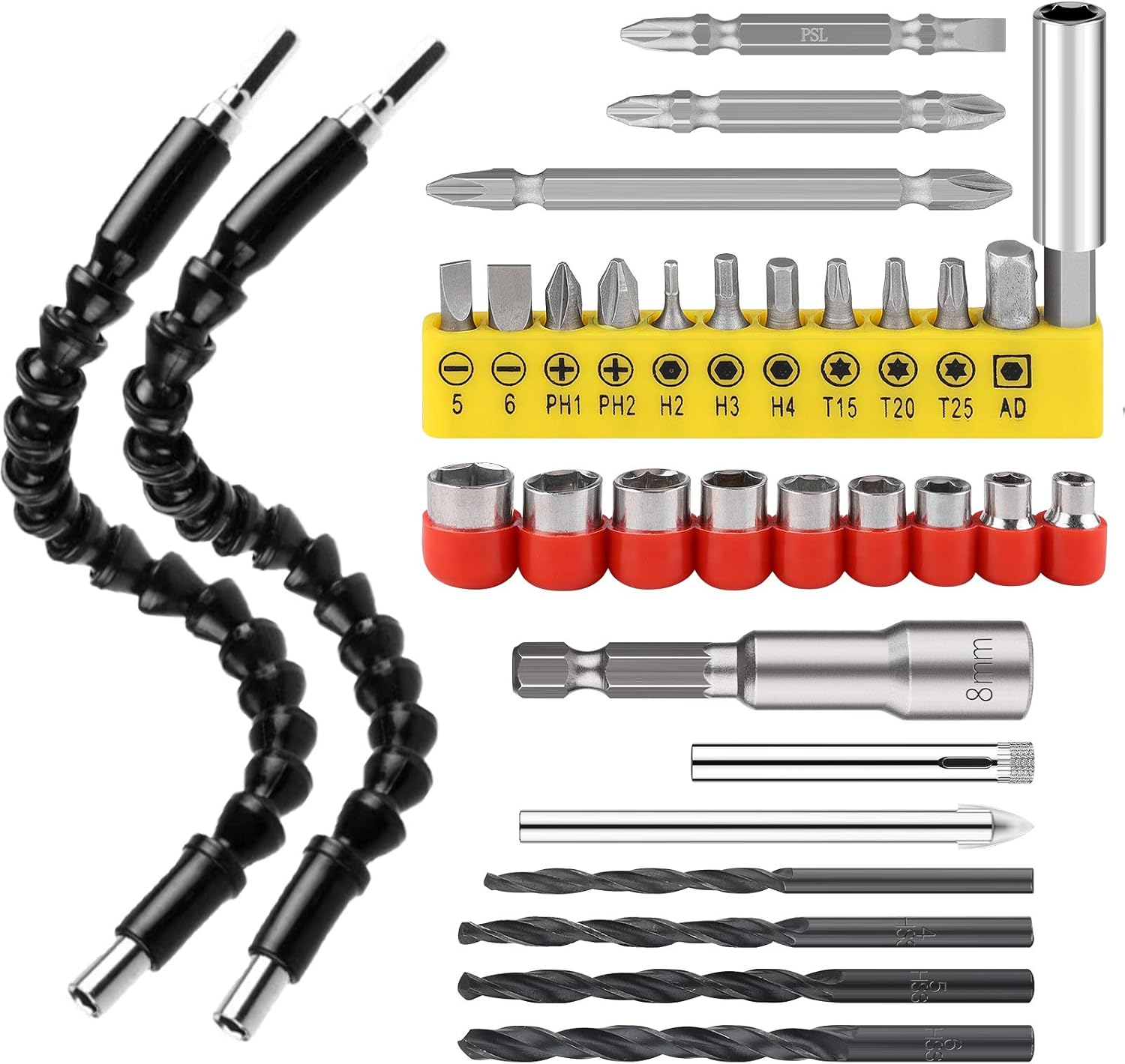 Flexible Drill Bit, Shaft Extension Screwdriver Connectors 300mm ...