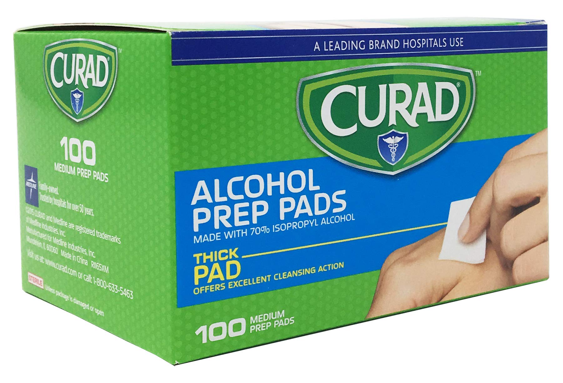 Galleon - Curad Alcohol Prep Pads , Thick Alcohol Swabs (Pack Of 400 ...
