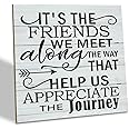 Amazon.com: Friendship Wood Sign, It's the Friends We Meet Along the ...