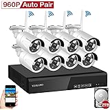 Amazon.com : YESKAMO Wireless Security Camera System 1080P 12" LCD HD ...