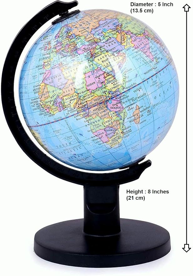 GeoKraft Educational Political 5 Inches Laminated Small Globe with ...