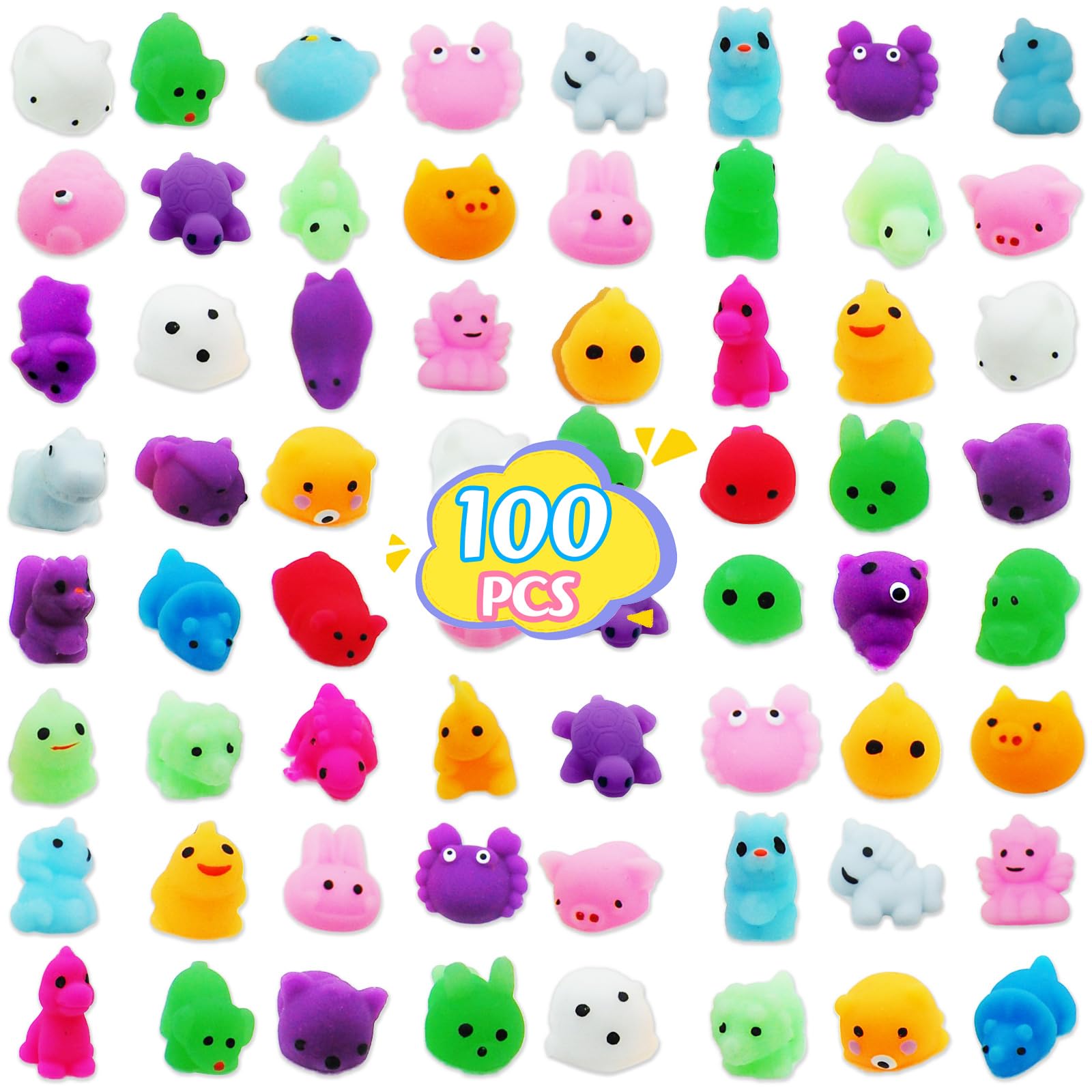 Mua 100 Pack Mochi Squishy Toy Mini Squishies Party Favors Fidget Toys ...