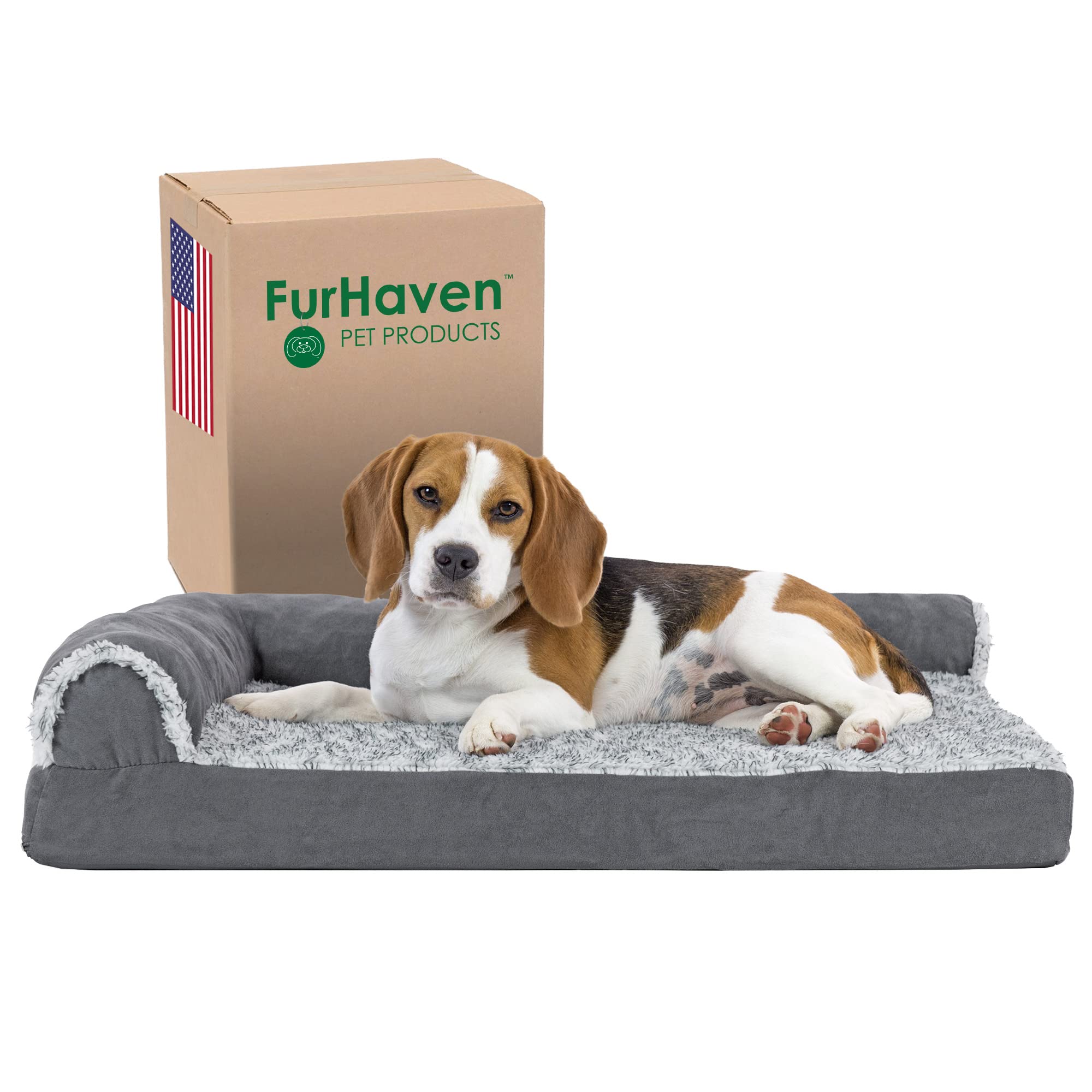 Furhaven Cooling Gel Dog Bed for Medium/Small Dogs w/ Removable ...