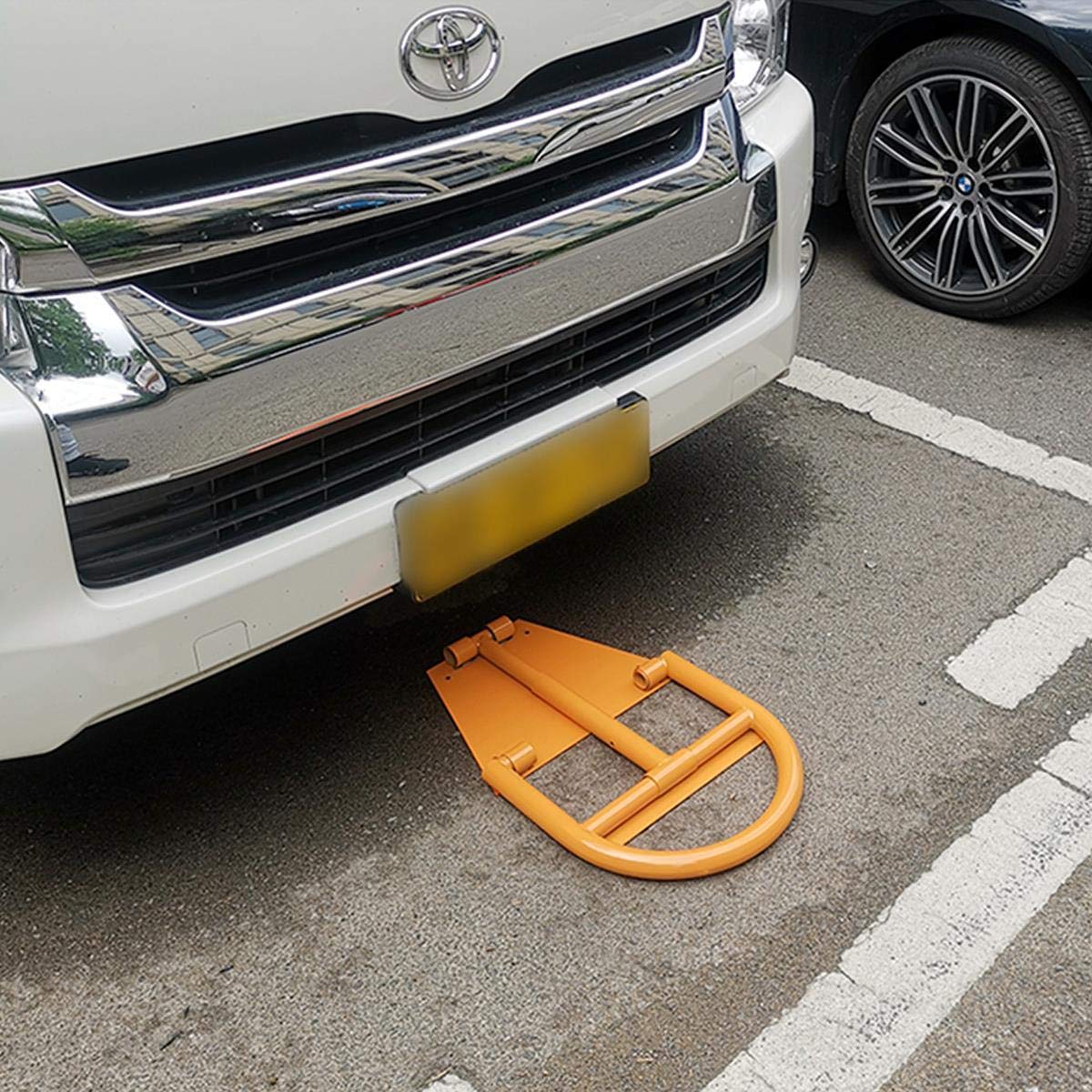 TOPWAY Lockable Folding Car Parking Bollard Post Barrier Blocker For ...