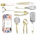 Amazon.com: White & Gold Kitchen Tools and Gadgets - Luxe 8PC Cooking ...