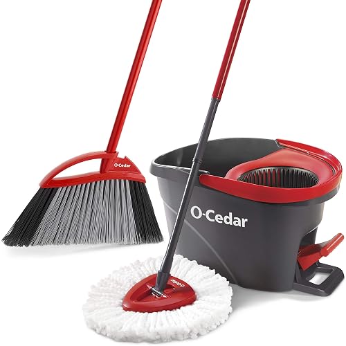 O-Cedar EasyWring Microfiber Spin Mop & Bucket Floor Cleaning System ...