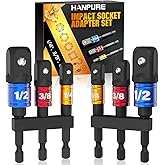 Amazon.com: Impact Grade Sockets Adapter Extension Set, 4 Pcs Power Drill Sockets Adapter Set ...