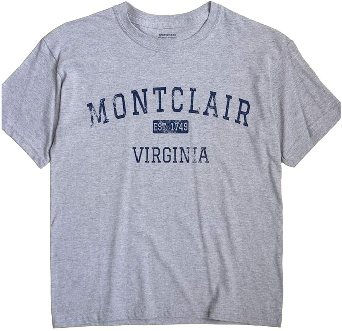 Amazon.com: GreatCitees Montclair Virginia T-Shirt EST: Clothing