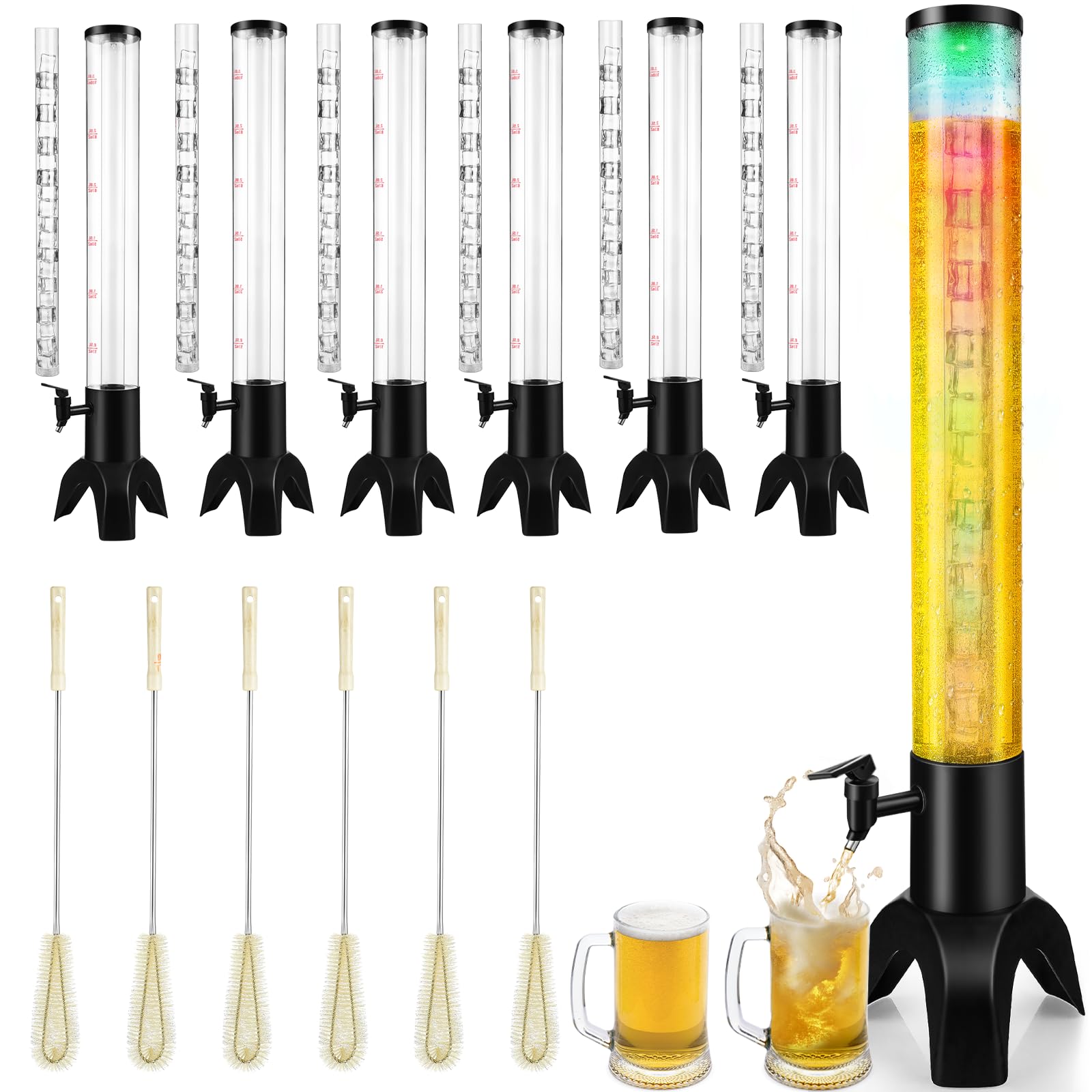 KK KMKGOKO Mimosa Tower, 100oz/3L Mimosa Tower Dispenser with Ice Tube ...