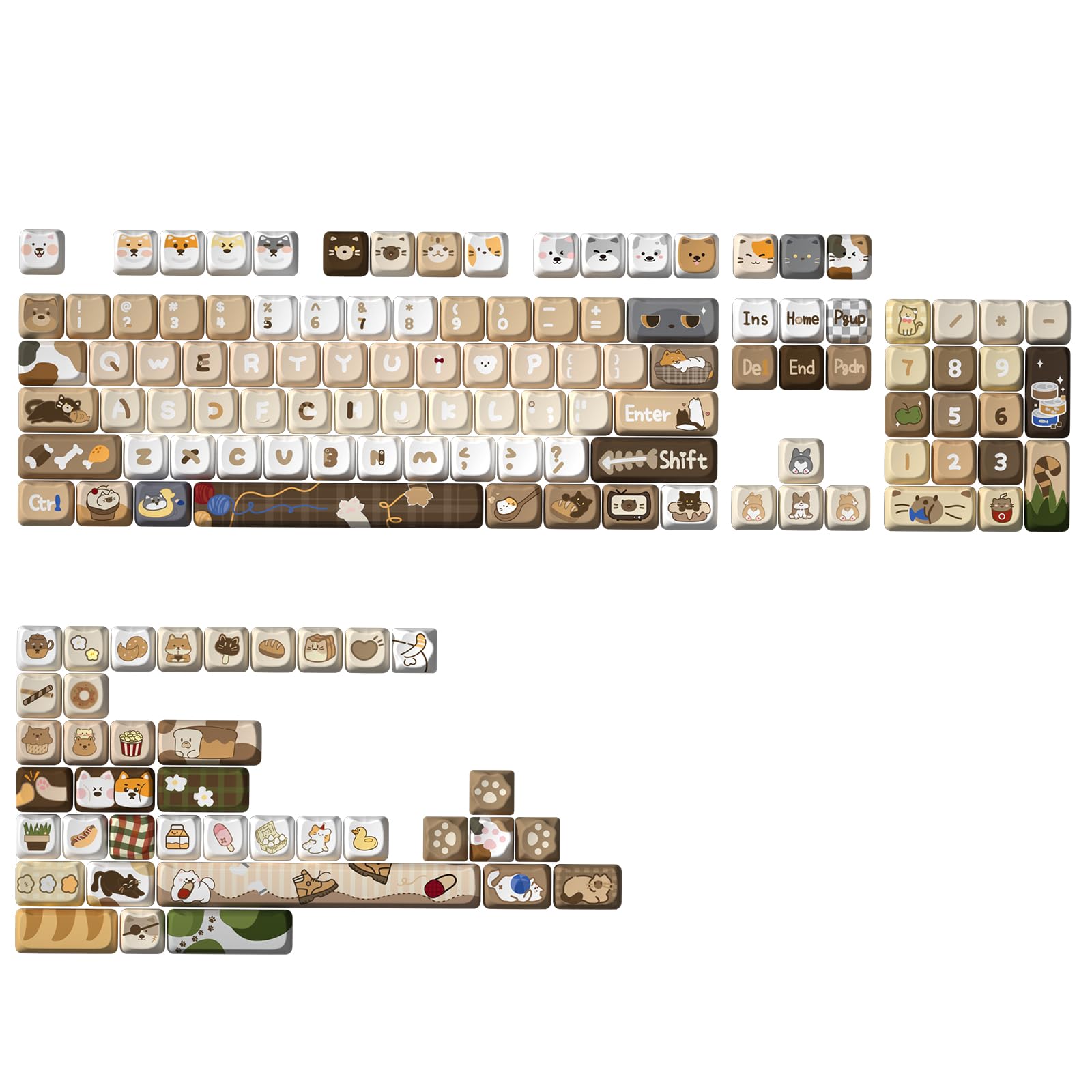 Mua YUNZII PBT Mao Keycaps, Dye-Sub Mao Profile Custom Keycaps, 142 ...