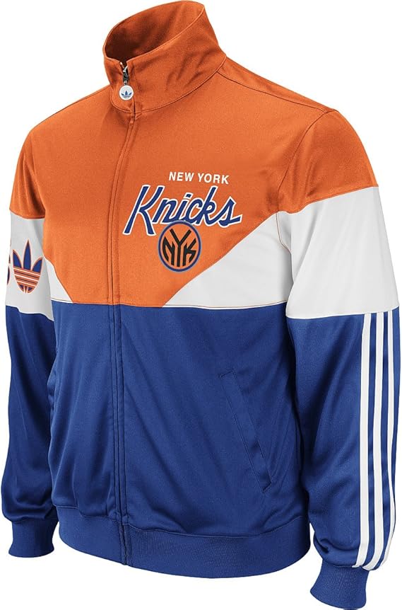 Amazon.com : NBA Men's New York Knicks Jam Track Jacket (Orange/Blue ...